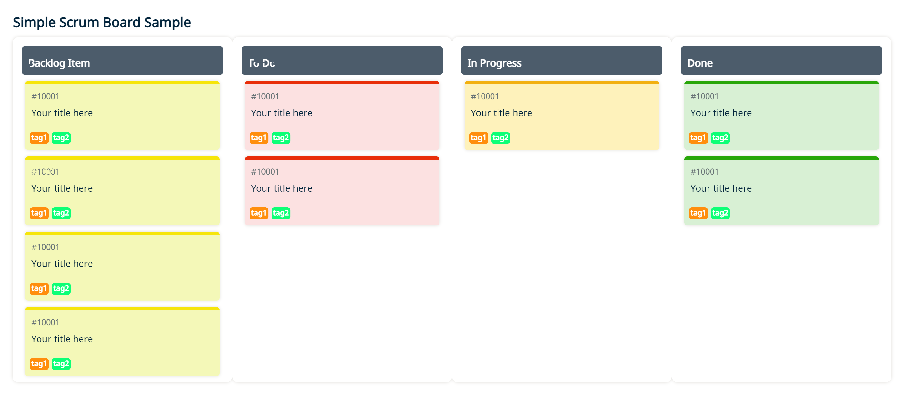 Simple Scrum Board Sample - Creately Blog